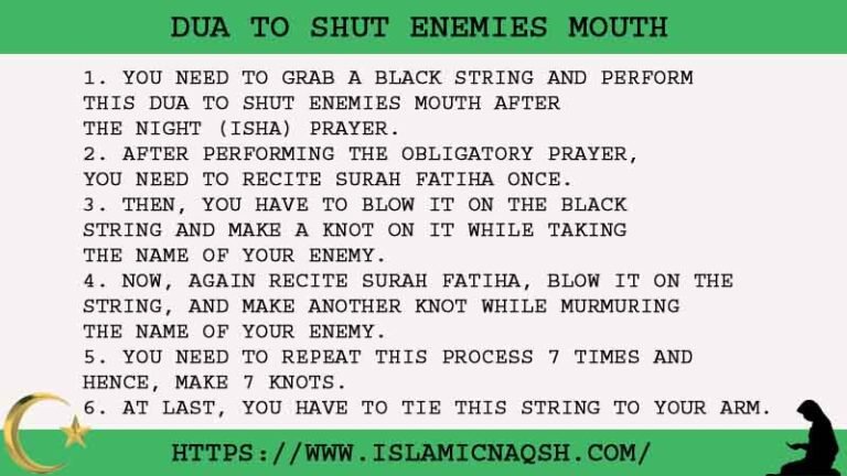 100% Best Working Dua For Protection From Enemy - Islamic Naqsh